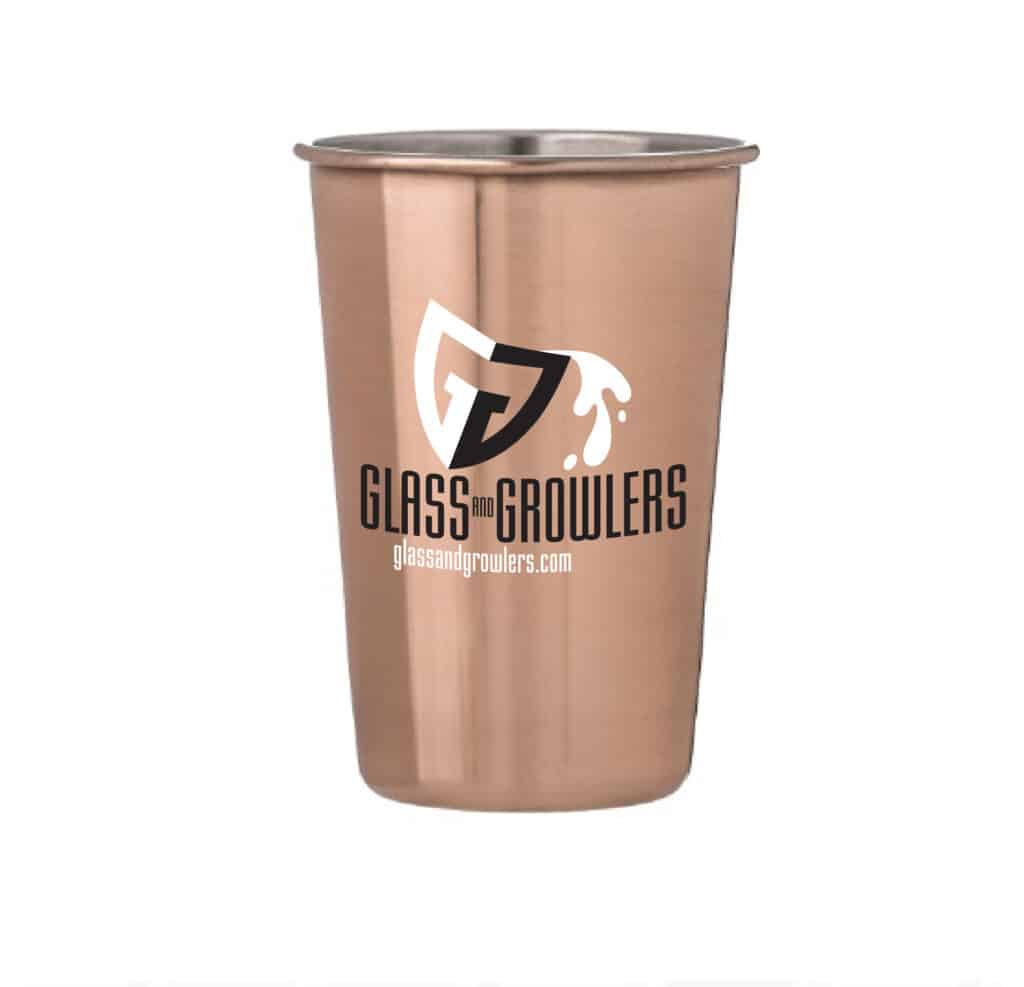 McGuire's Copper Plated Pint Glass Cup| Glass and Growlers