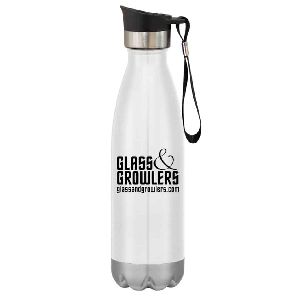 Swiggy Stainless Steel Bottle with Push Lid - 16 oz Custom Printed ...