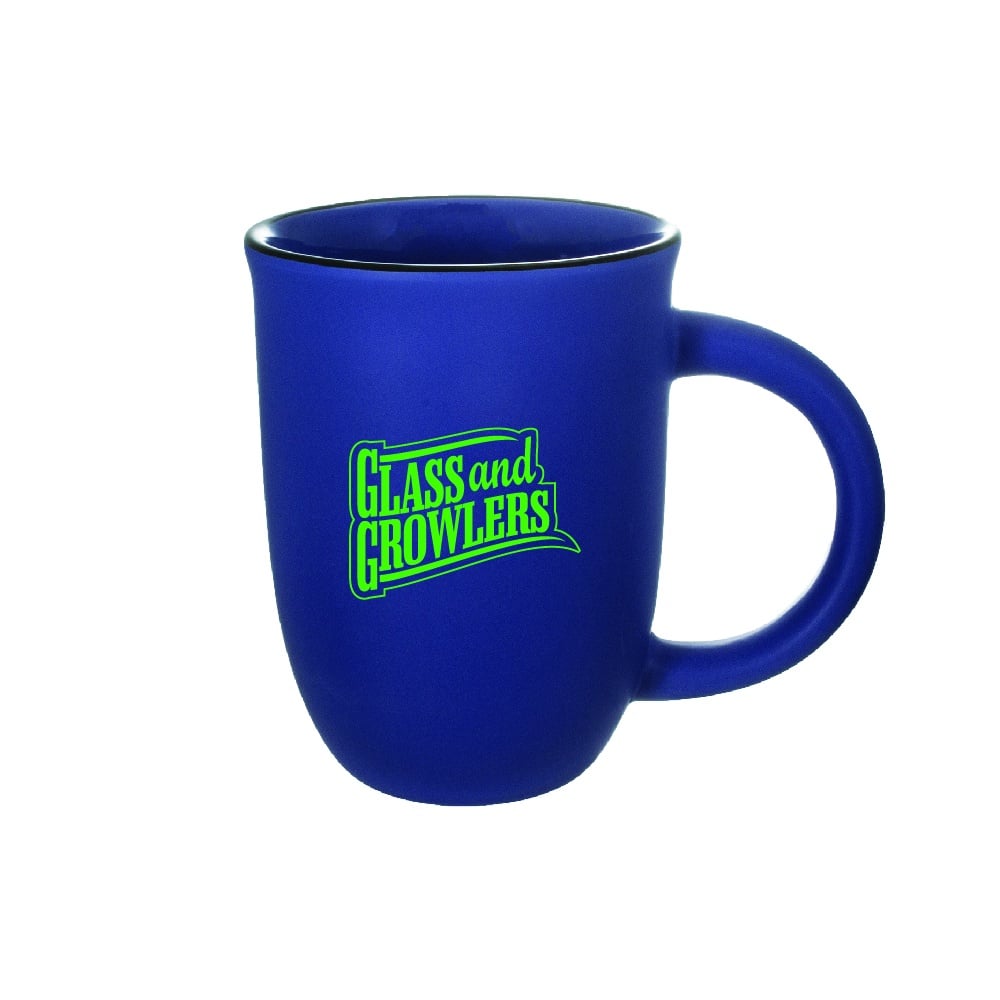 Salem™ Mug Satin Out 14oz - Assorted Colors w/Black Trim