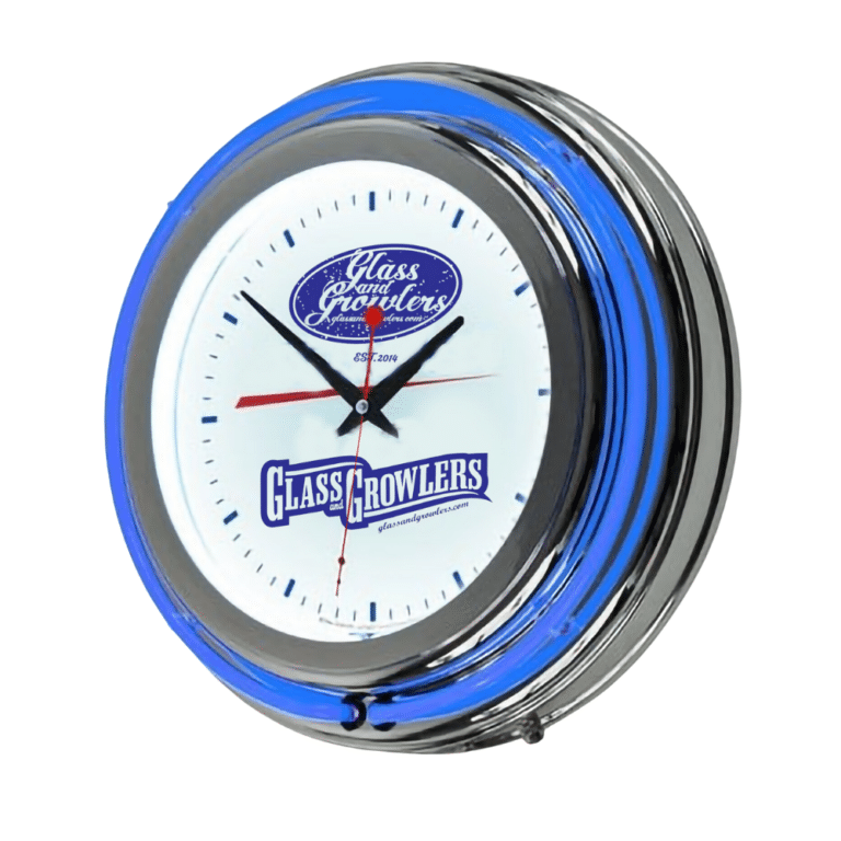Neon Clock-Retro Analog Double Ring Neon Wall Clock