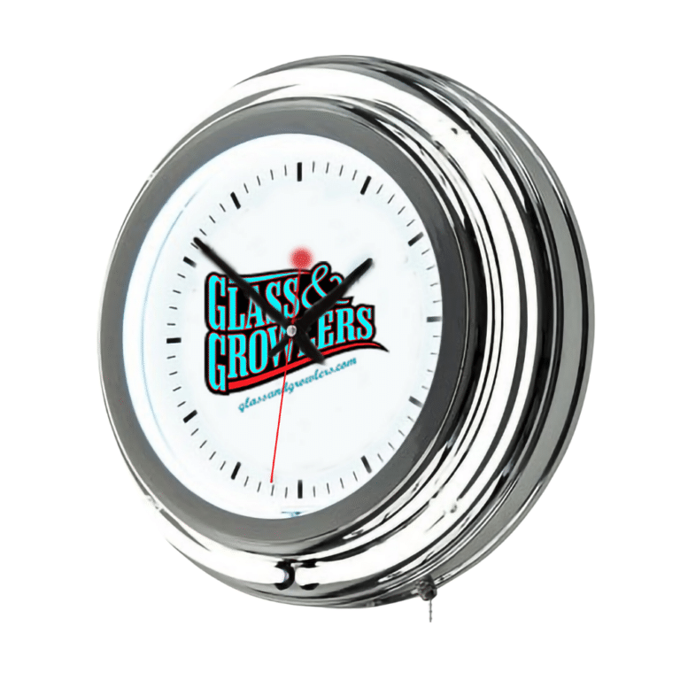 Neon Clock-Retro Analog Double Ring Neon Wall Clock