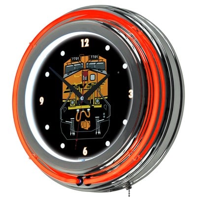 Neon Clock-Retro Analog Double Ring Neon Wall Clock