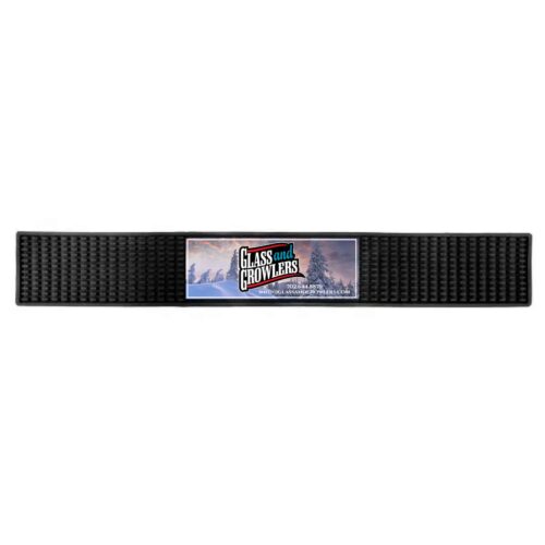 Rail Bar Mat 22.3" x 3.4" with Full Color Imprint - Glass and Growlers