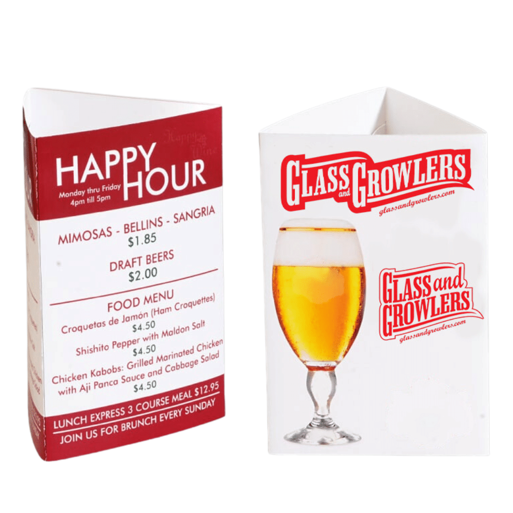 Small 3-Sided Glossy Table Top Tent - 11pt