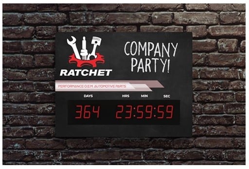 Chalkboard Countdown Timer Sign