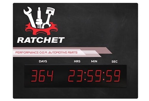 Chalkboard Countdown Timer Sign