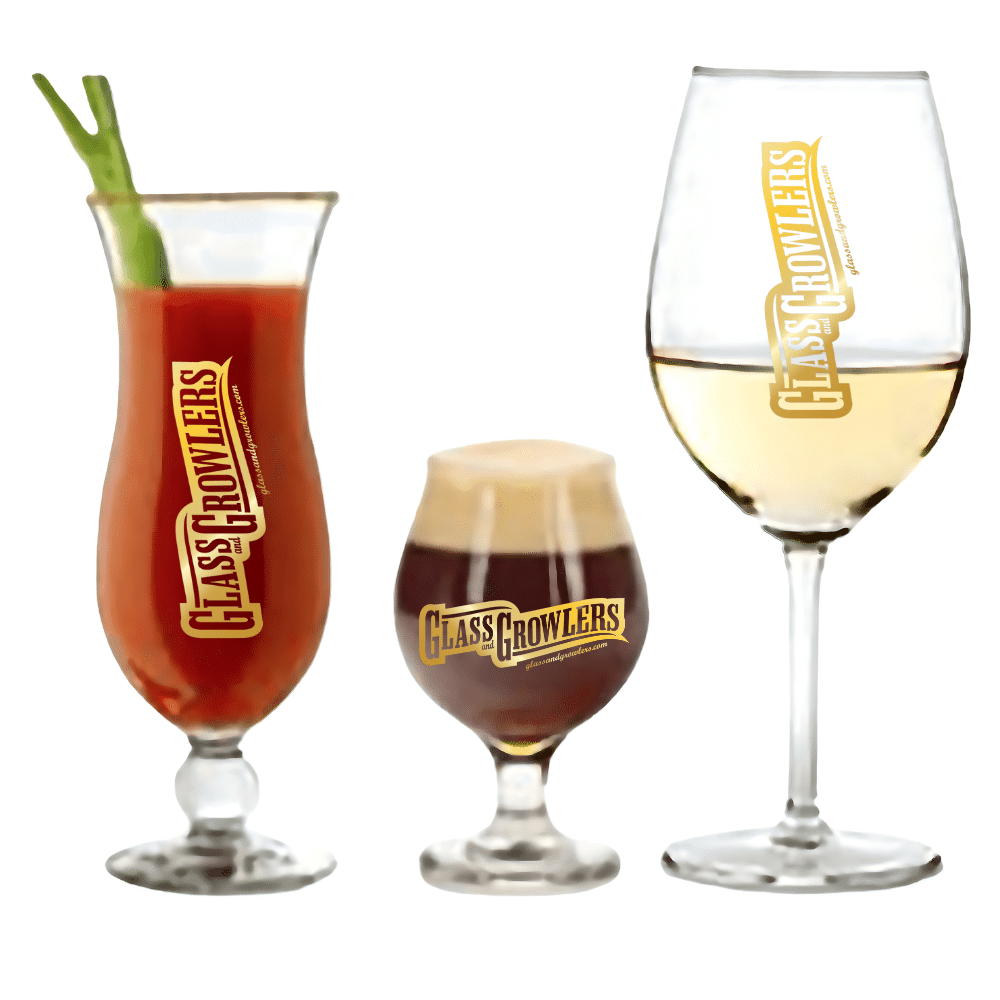 Wholesale Glassware - Custom Printed Glasses | Glass and Growlers